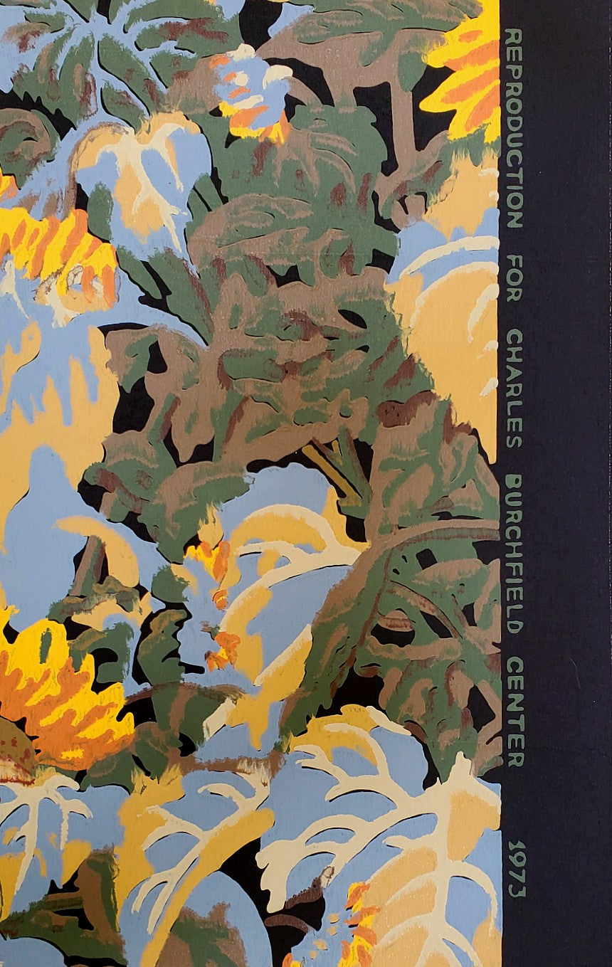 Charles E. Burchfield + M.H.Birge & Sons Co. Sunflower Wallpaper 24" S ...
